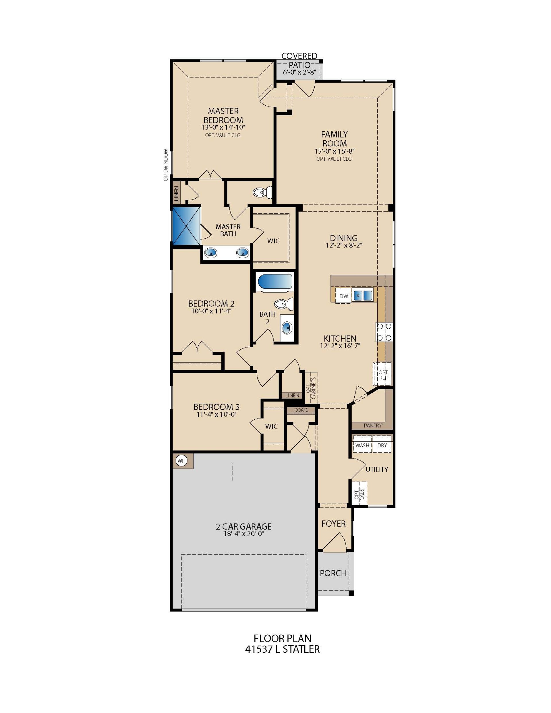 New Home Floor Plans | Statler Detail Floor Plan